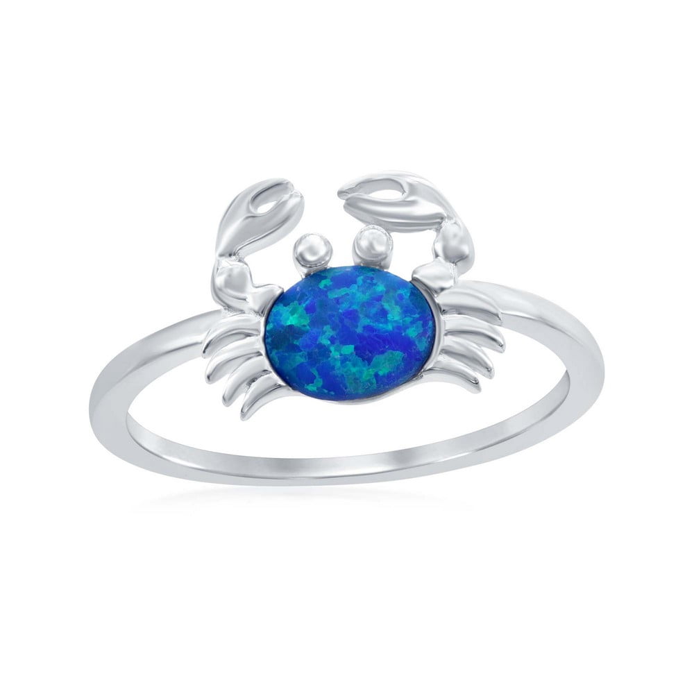 Daily Delight TheJewelryHut Designer Sterling Silver Blue Inlay Opal ...