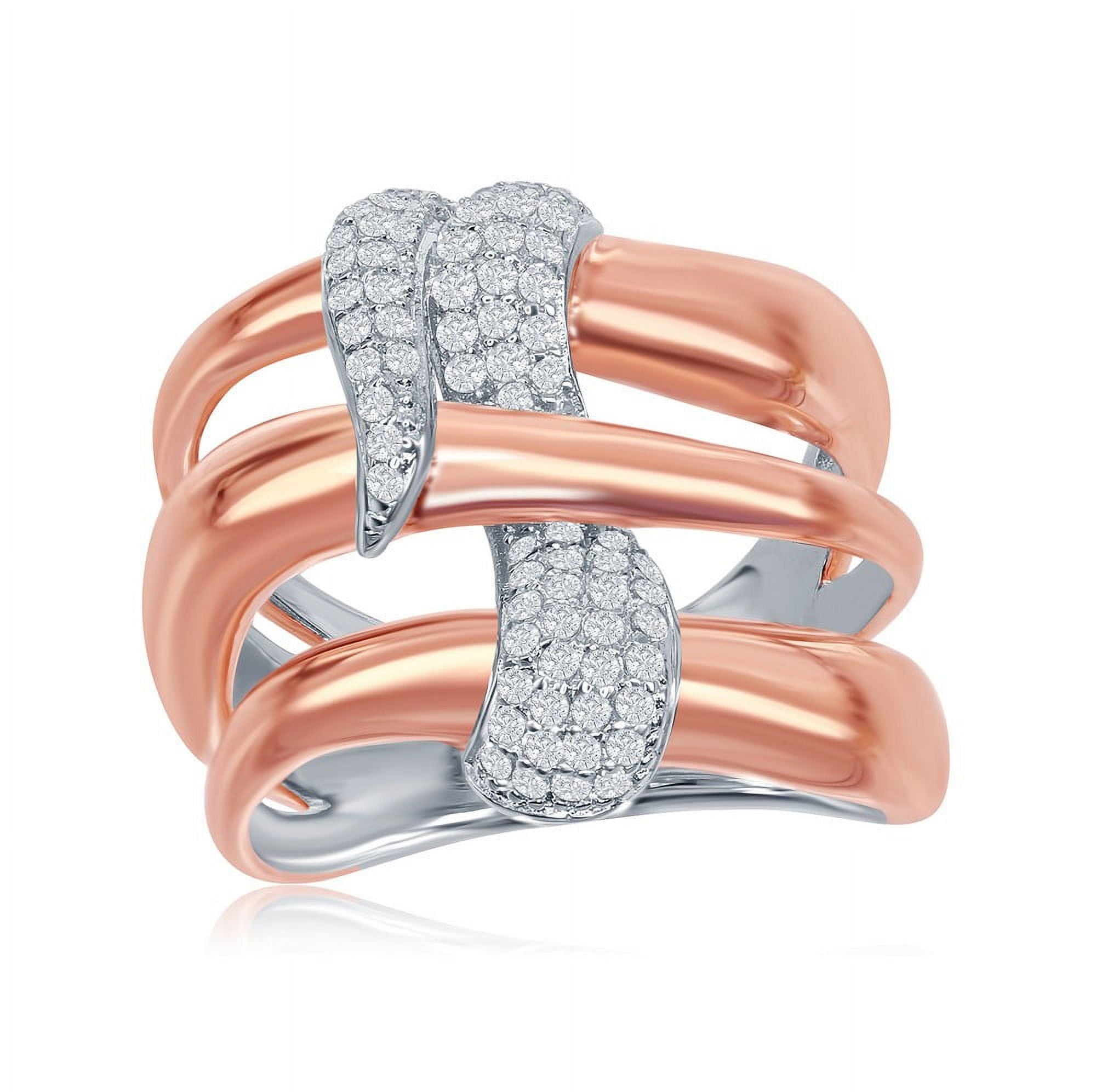 Daily Delight TheJewelryHut Designer Sterling Silver Two-Tone Triple ...