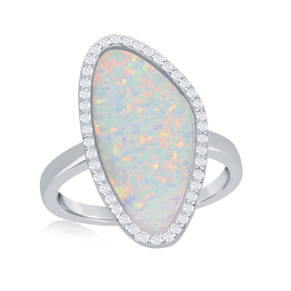 Daily Delight TheJewelryHut Designer Sterling Silver White Inay Opal ...