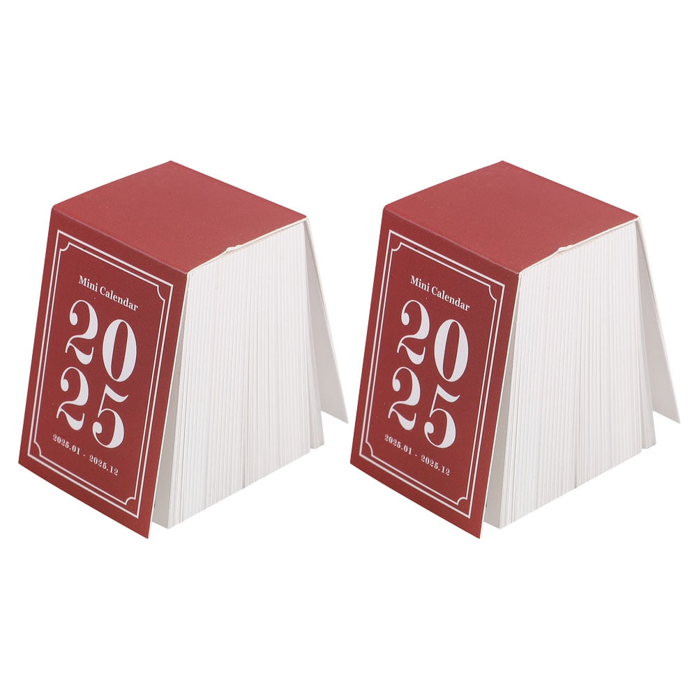 Daily Desktop Calendar 2025,2Pcs Tear-Off Daily Calendar 2025 Miniature ...