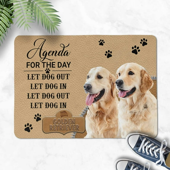 Daily Dog Duty Humor Doormat – Let Dog Out, Let Dog In – Use in ...