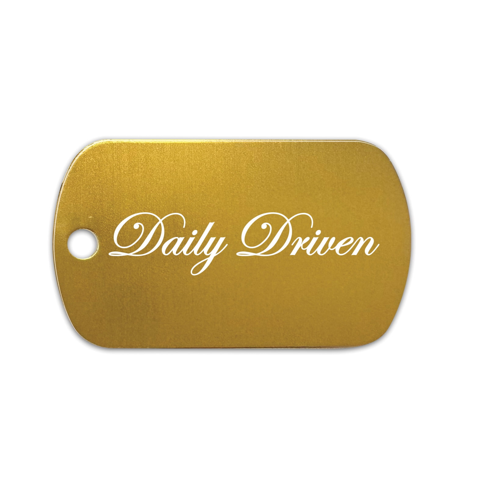 Daily Driven GI Dog Tag Aluminum Keychain jdm - Gold - Walmart.com