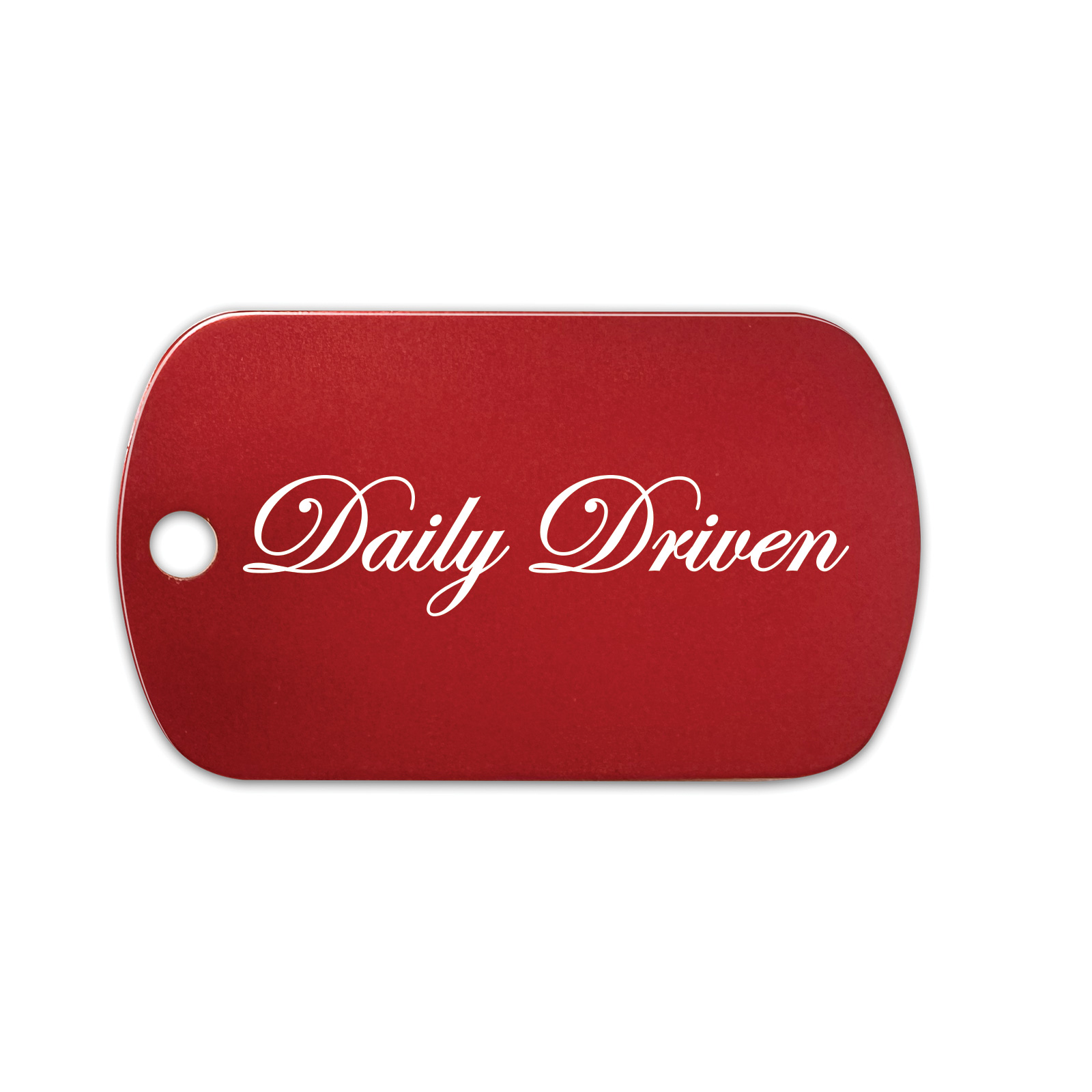 Daily Driven GI Dog Tag Aluminum Keychain jdm - Red - Walmart.com