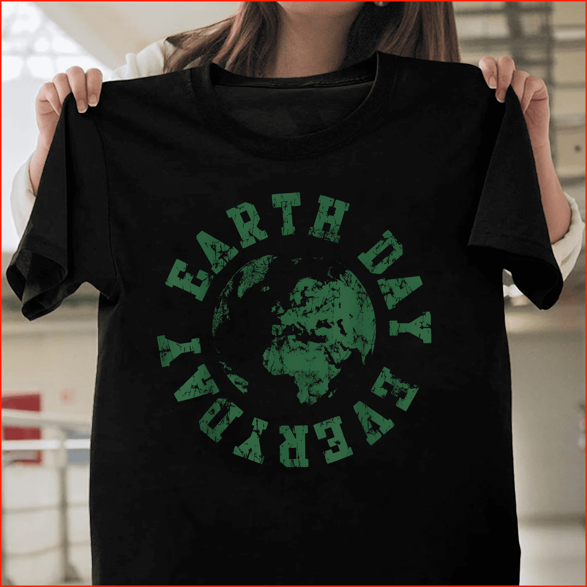 Daily Earth Day Retro Green Planet Promise Eco Friendly H476 V90488 ...