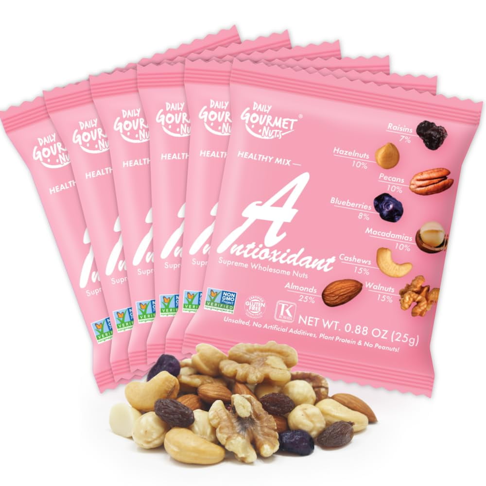 Daily Gourmet Nuts - Unsalted Mixed Nuts Snack Packs/Individually ...