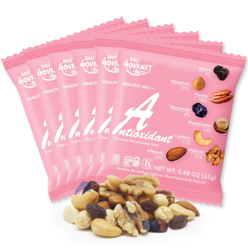 Daily Gourmet Nuts - Unsalted Mixed Nuts Snack Packs/Individually ...
