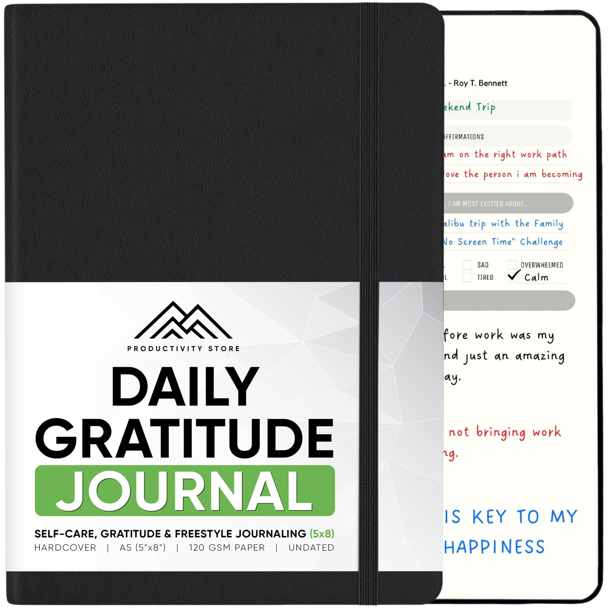 Daily Mindfulness & Productivity Journal - Inspirational Writing Diary ...