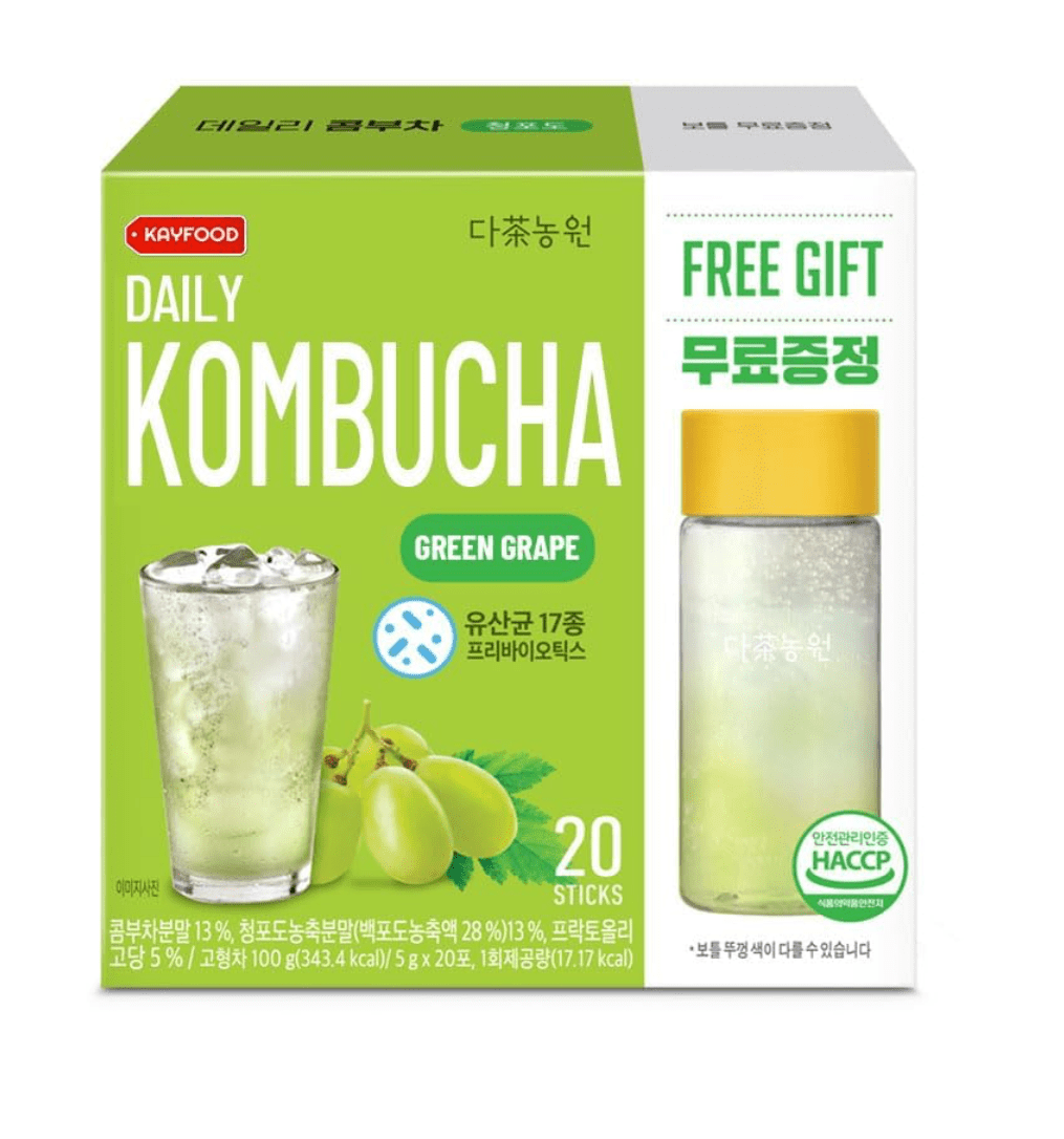 Daily Kombucha Tea Powder Green Grape Flavor 20 Sticks - Walmart.com