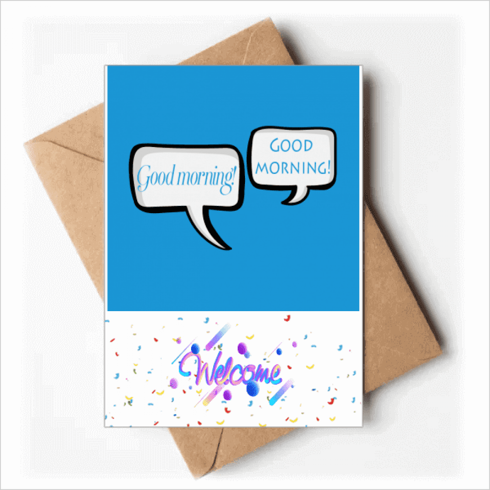 Daily Language Chat Good Morning Welcome Back Greeting Cards Envelopes ...