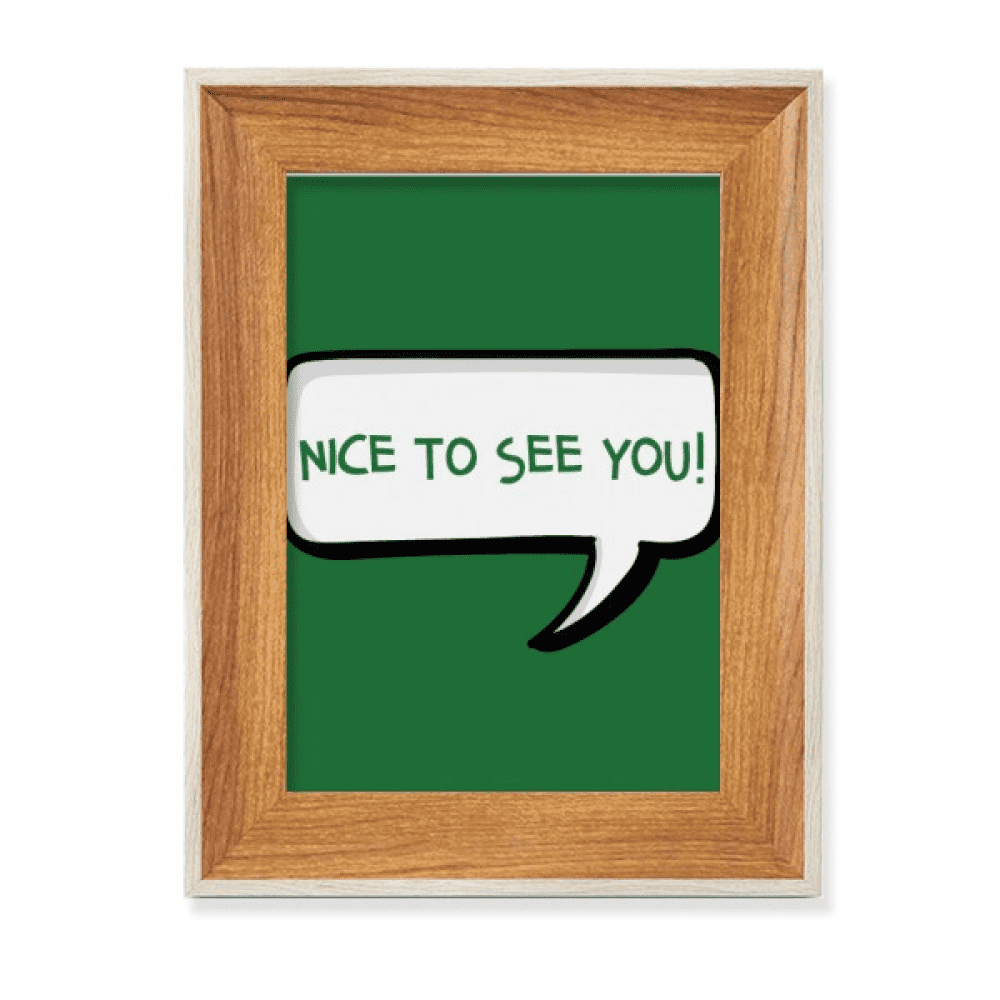 Daily Language Chat Happy Meet Desktop Wooden Photo Frame Display ...