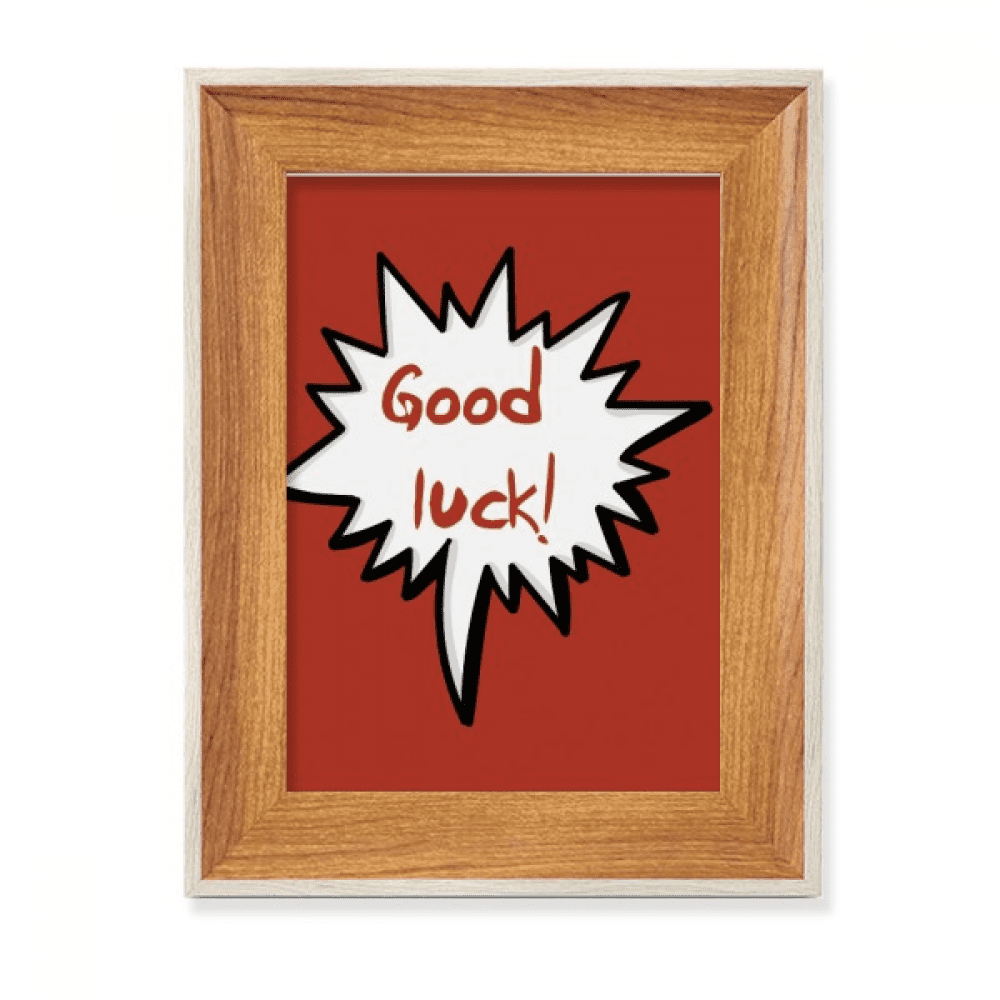 Daily Language Chat Lucky Blessing Desktop Wooden Photo Frame Display ...