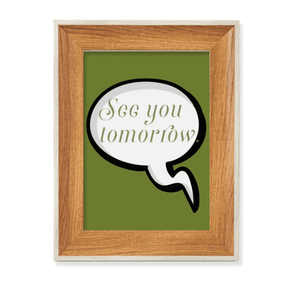 Daily Language Chat Separate Meet Desktop Wooden Photo Frame Display ...