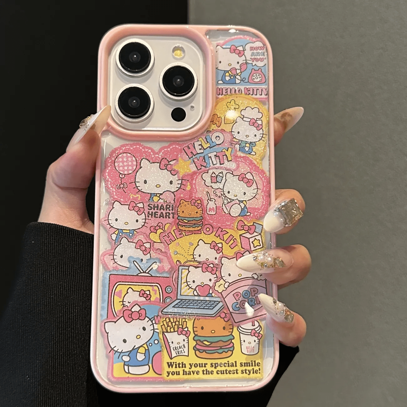 Daily Life Hello Kitty Cartoon Lovely Phone Case For iPhone 16 15 14 12 13 11 Pro Max XR XS MAX ...