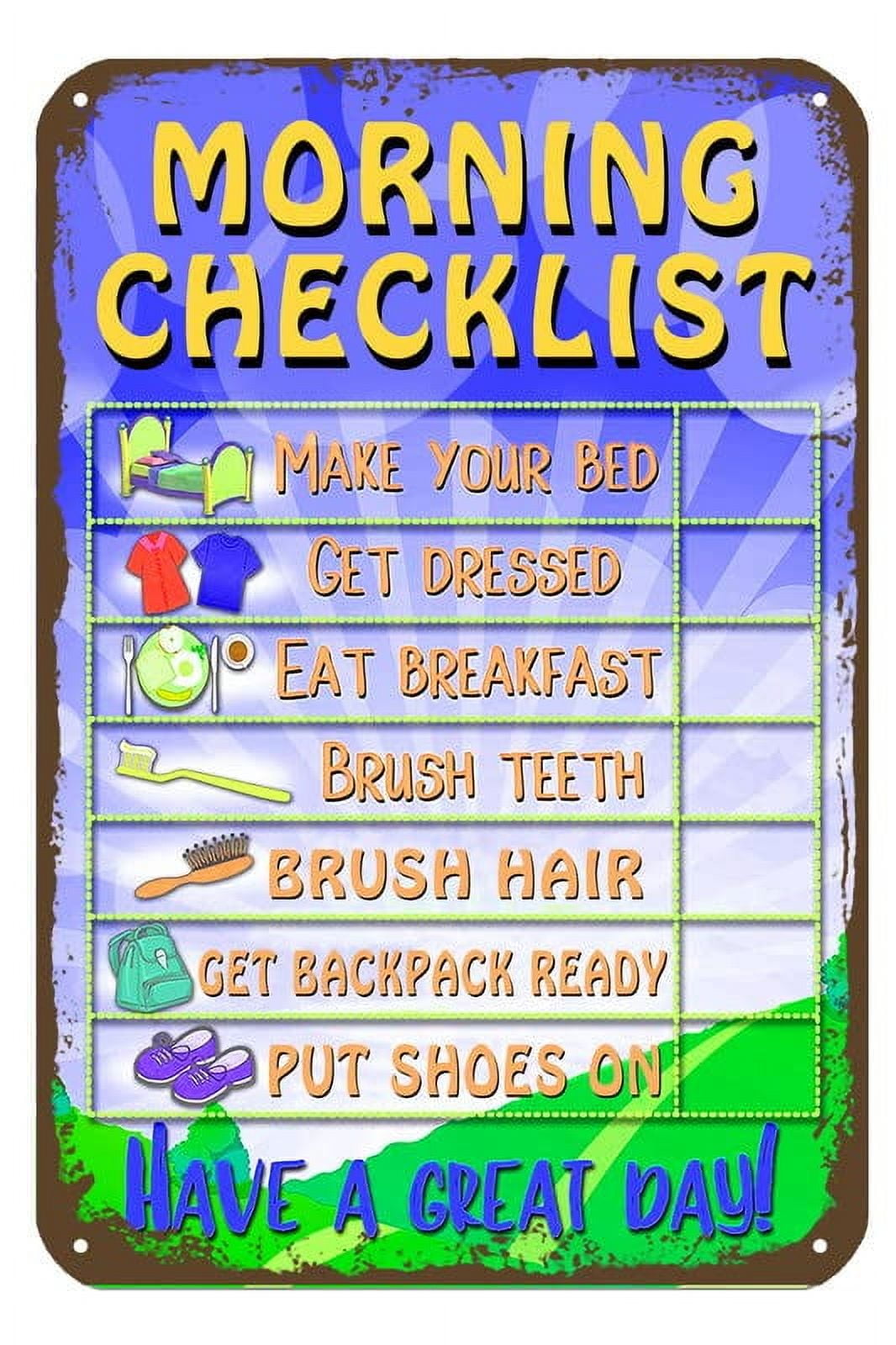 Daily Morning Routine Reward Chart For Kids And Autism - Tin Learning ...