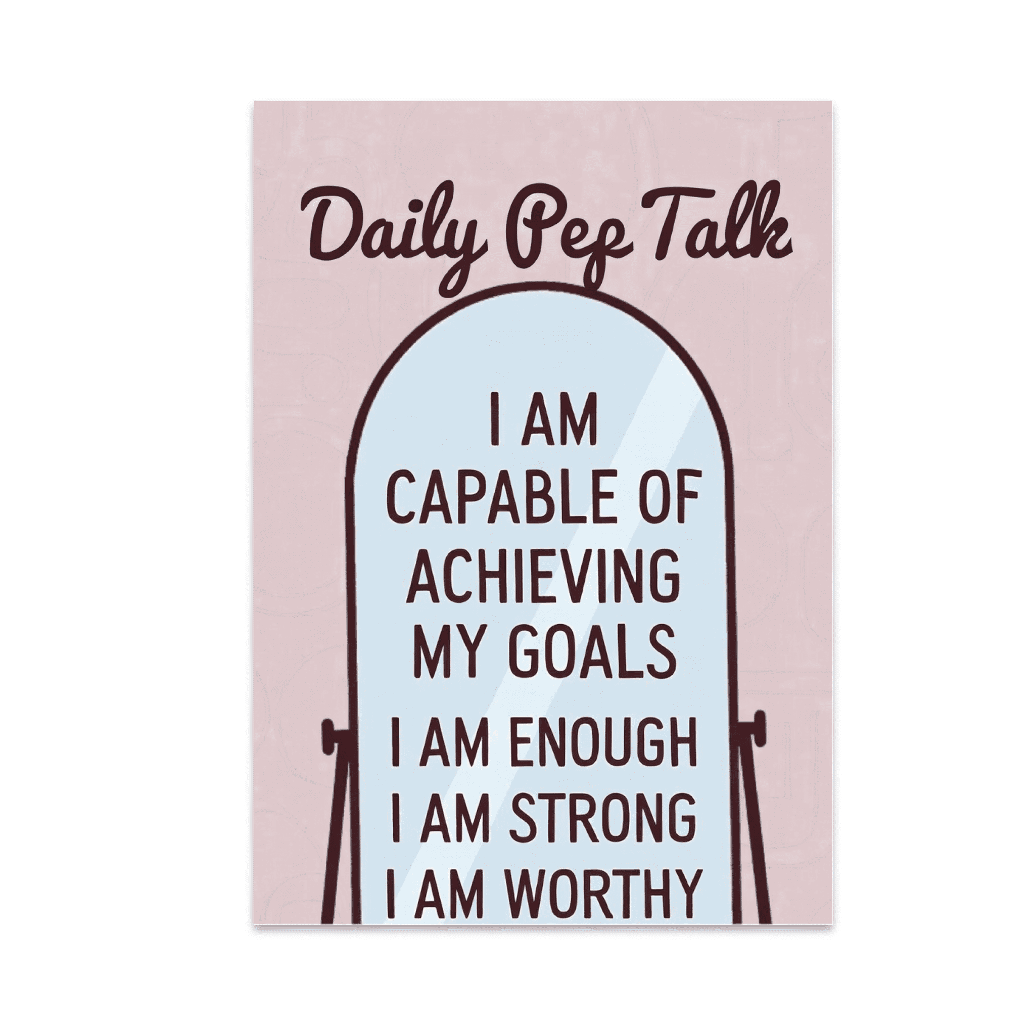 Daily Pep Talk Motivational Wall Art - Self Care Enthusiast - 13x19 ...