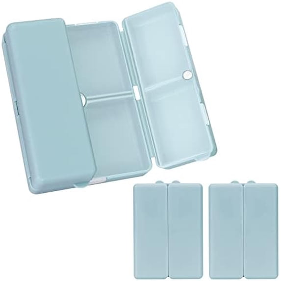 Daily Pill Organizer,2 Pcs 7 Compartments Portable Pill Case Travel ...