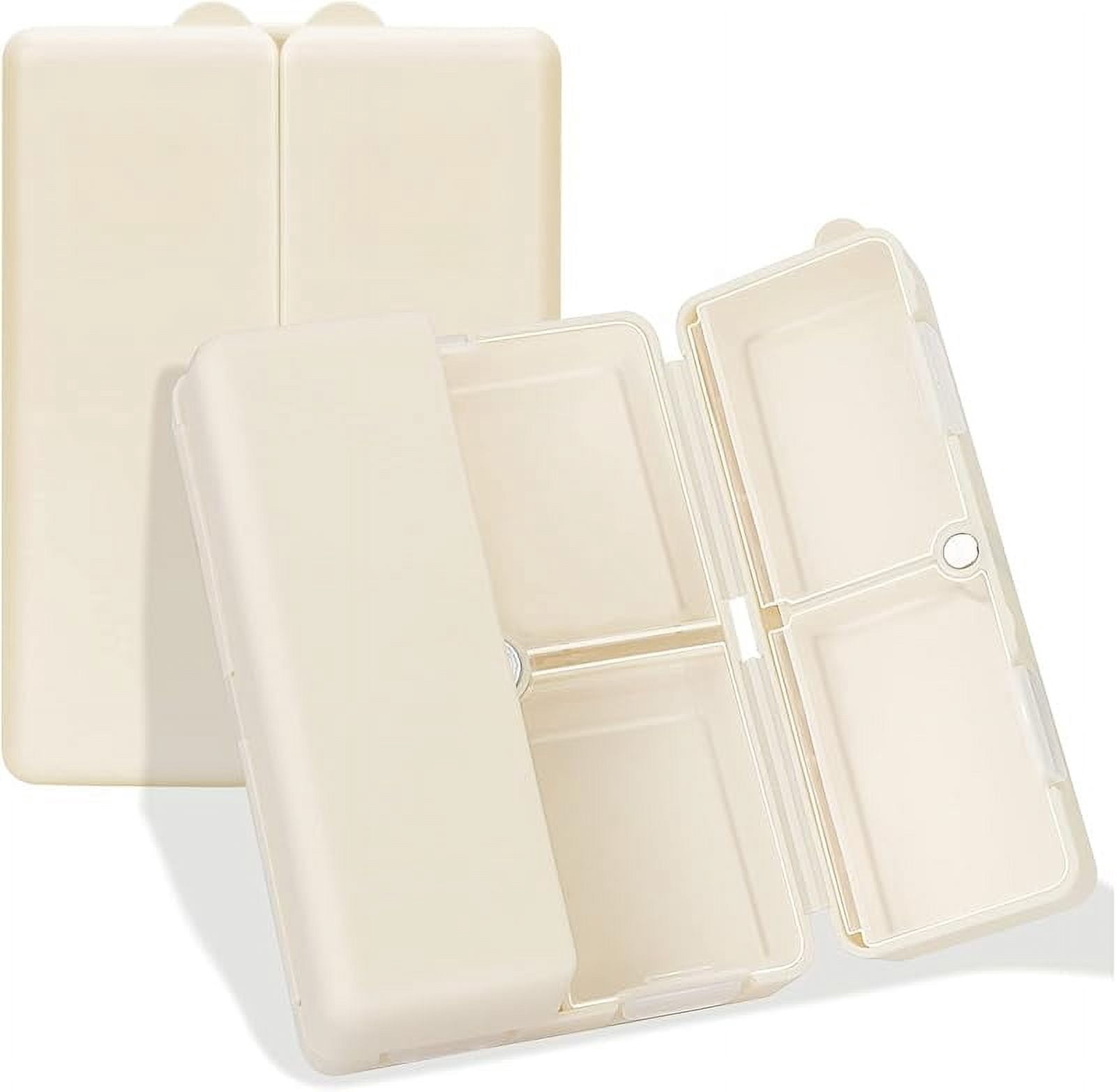 Daily Pill Organizer,2 Pcs 7 Compartments Portable Pill Case Travel ...