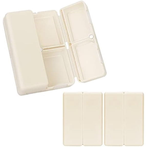 Daily Pill Organizer,2 Pcs 7 Compartments Portable Pill Case Travel ...