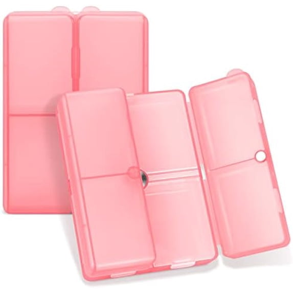 Daily Pill Organizer,7 Compartments Portable Pill Case Travel Pill ...