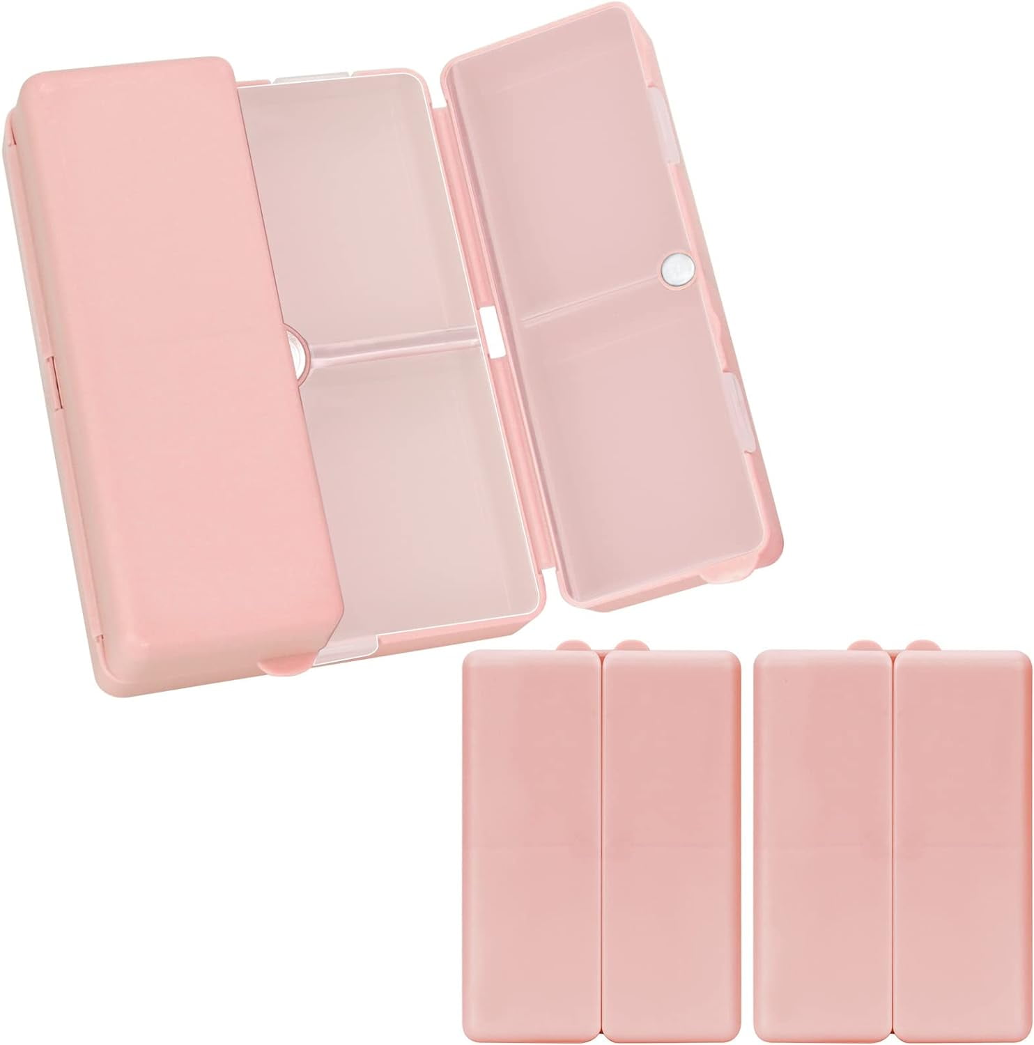 Daily Pill Organizer,7 Compartments Portable Pill Case Travel Pill ...