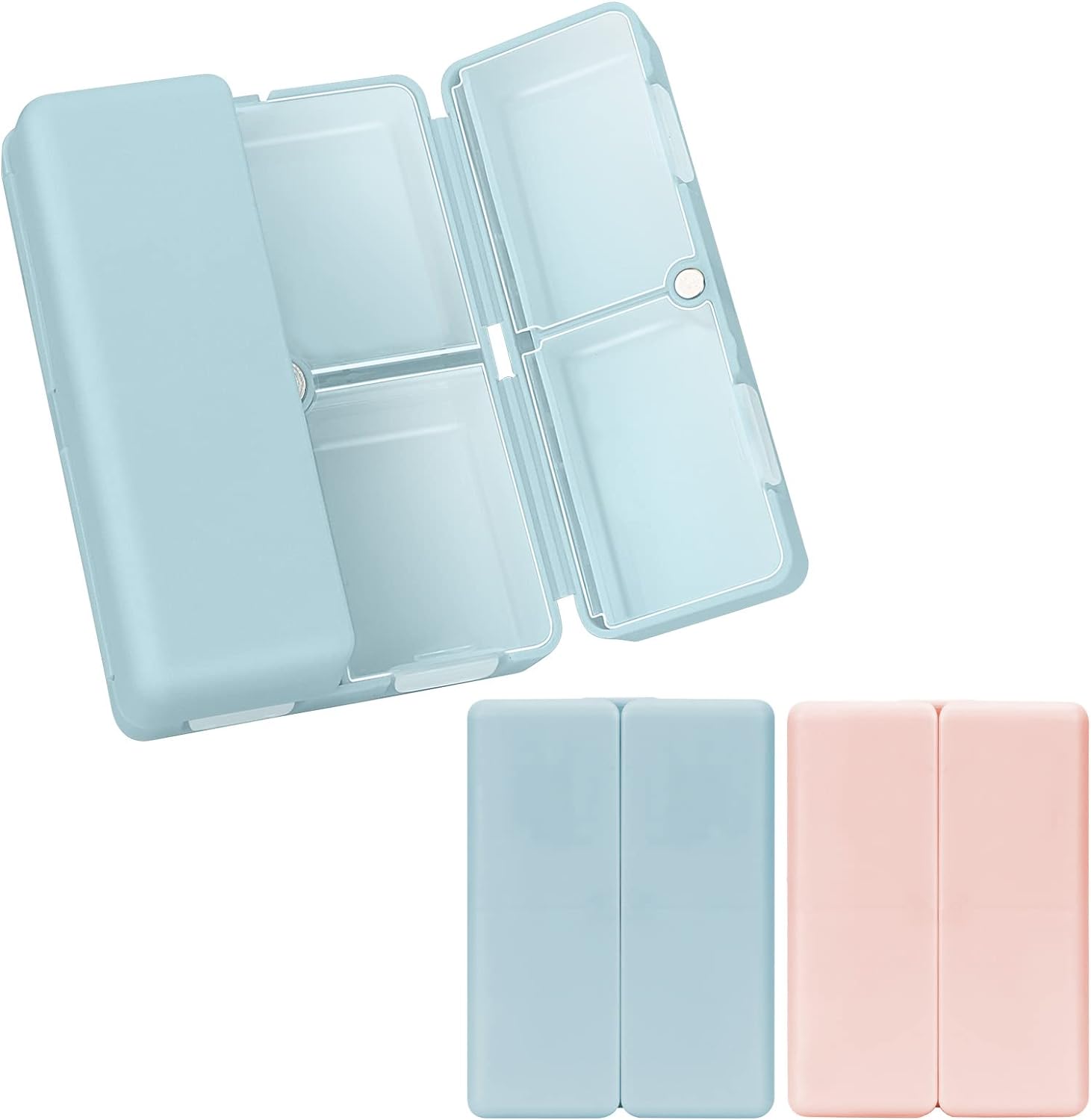 Daily Pill Organizer, 7 Compartments Portable Pill Case Travel Pill ...