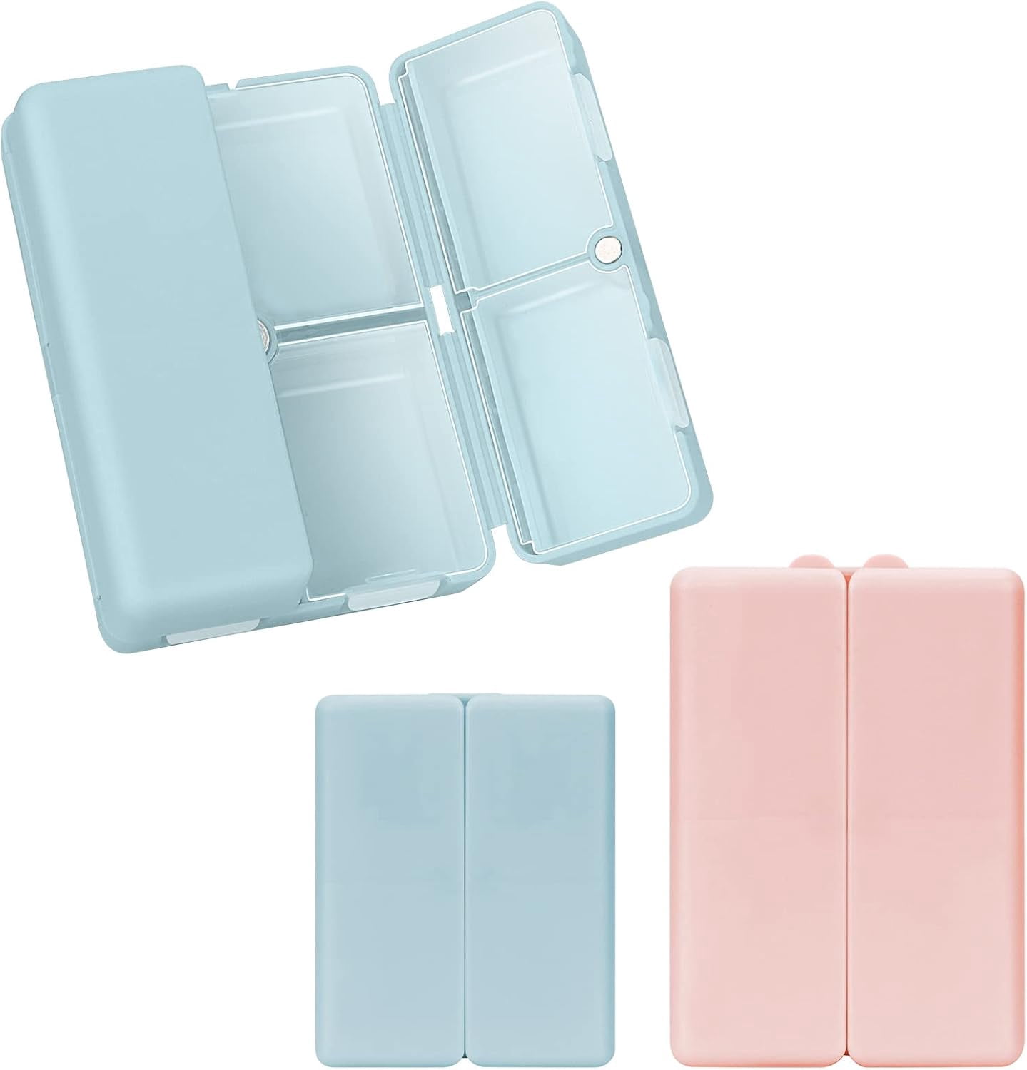 Daily Pill Organizer, 7 Compartments Portable Pill Case Travel Pill ...