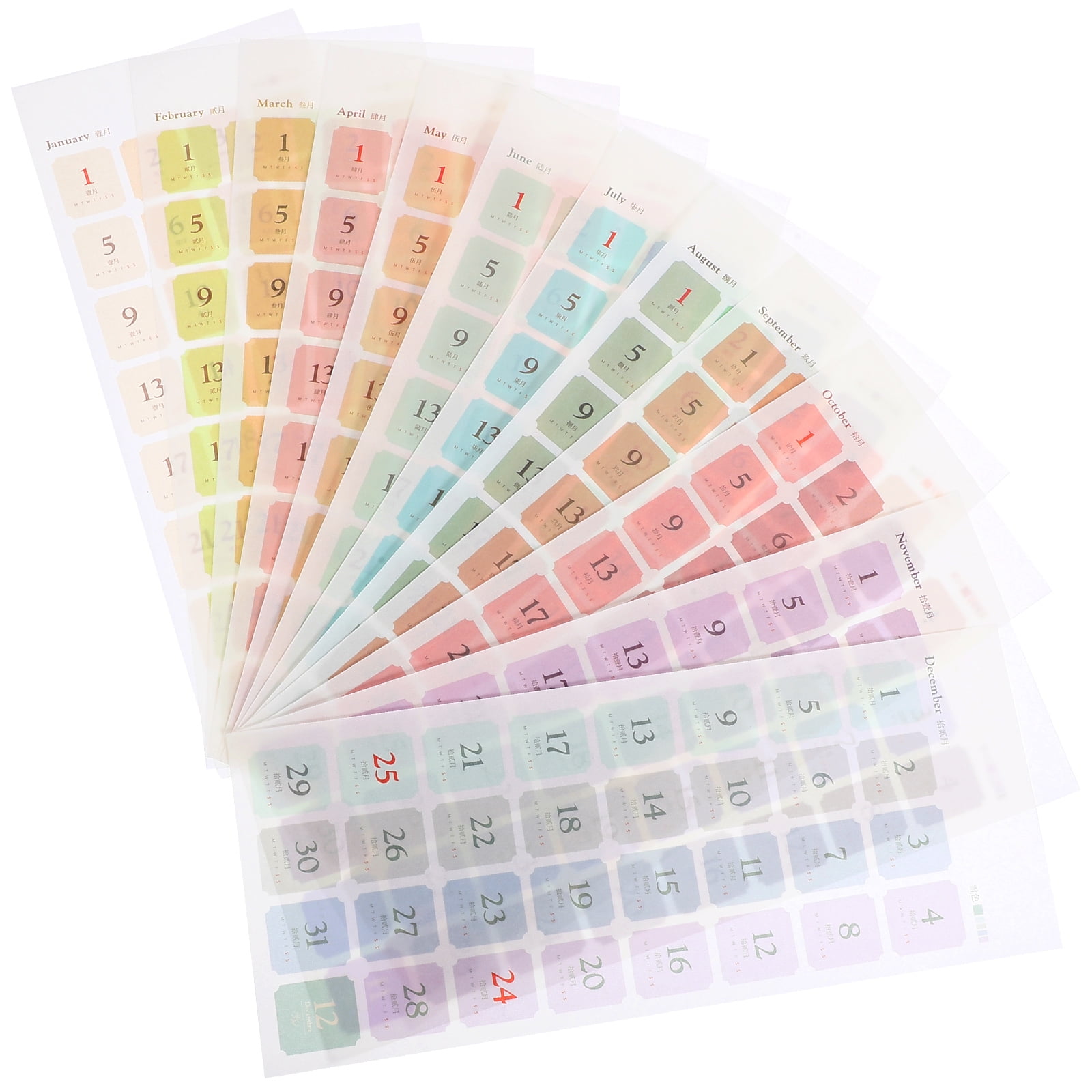 Daily Plan Sticker Sun and Moon Index Convenient Book Tabs Paper ...