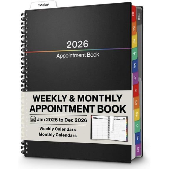 Daily Planner 2026, 8.5x11 Appointment Book, 15-Min Hourly Schedule ...