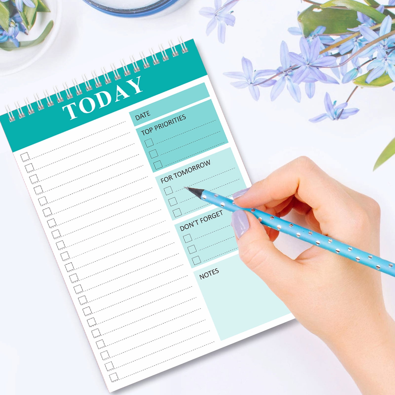 Daily Planner Coil Design Weekly Planner Notepad Appointments Reminders ...