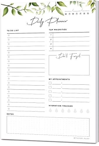 Daily Planner To Do List Notepad 52 Undated Tear-off Sheets | 6x9 Inch ...