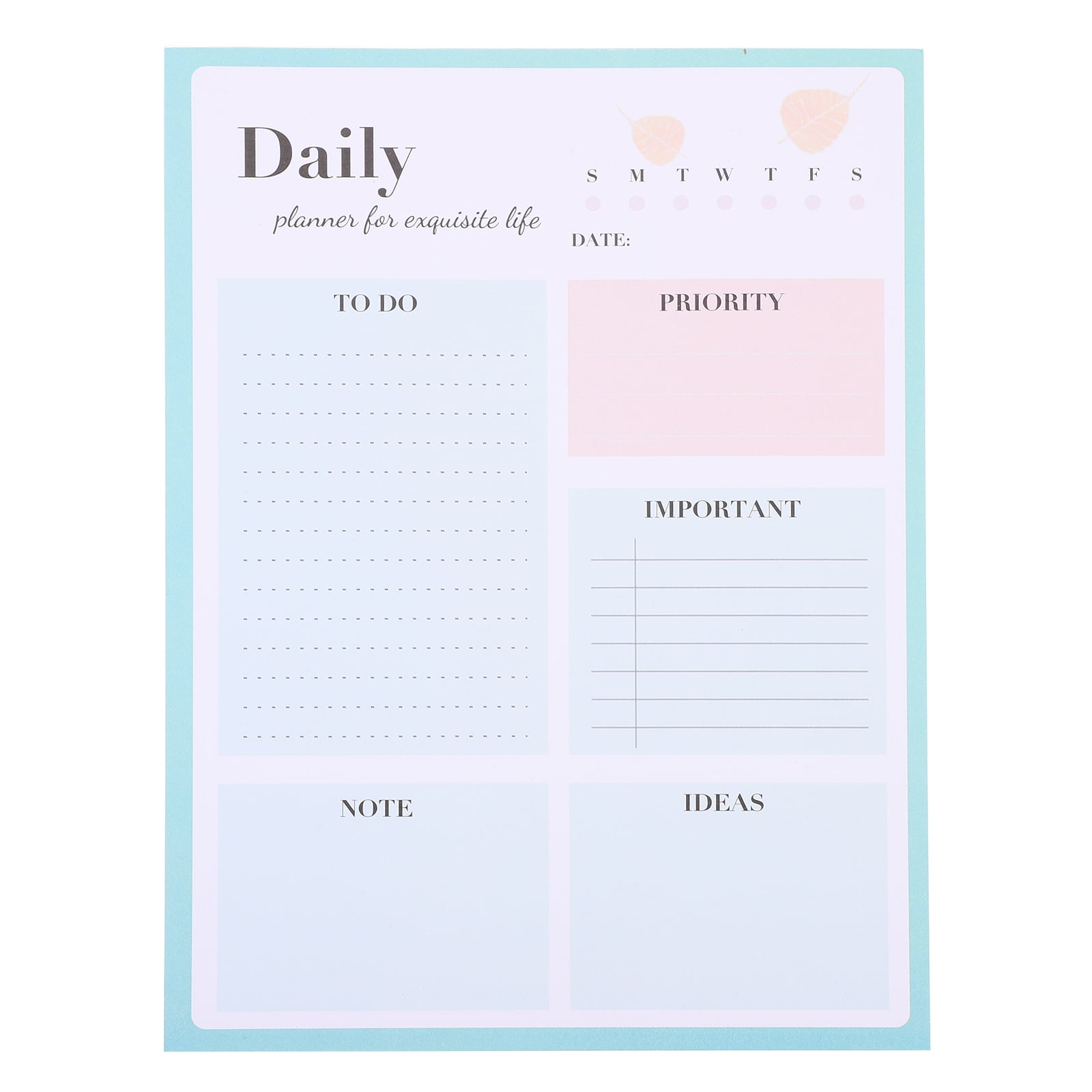 Daily Planner To Do List Planner Tearable Note Pad Office Planner ...
