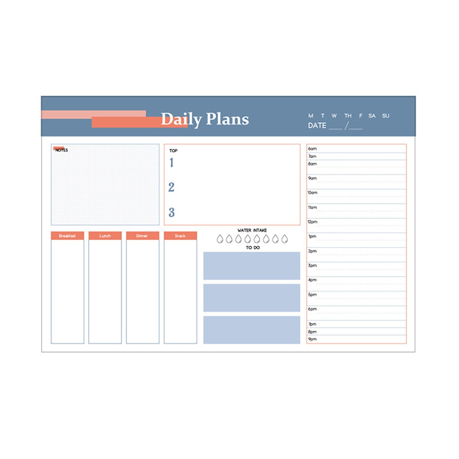 Daily Planner Undated - Simplified To Do List Notebook with Hourly ...
