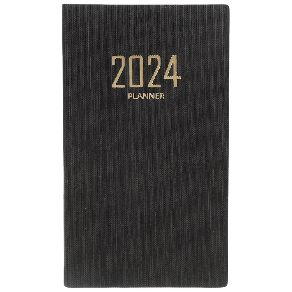 Daily Planning Notebook 2024 English Schedule Black (2024 Version) Day ...