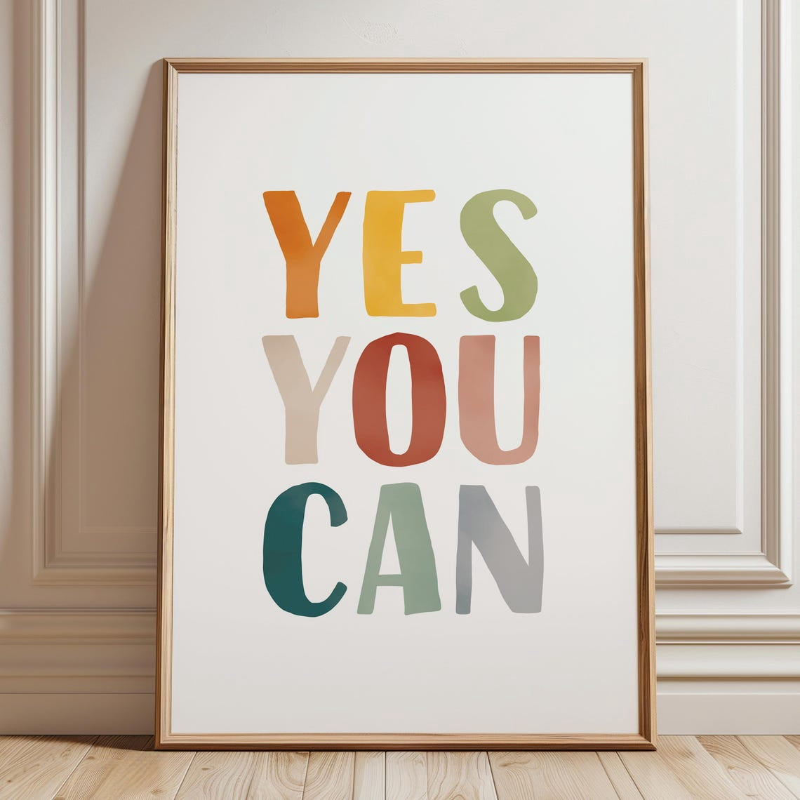 Daily Positive Affirmation, Rainbow Classroom Decor, Yes You Can ...