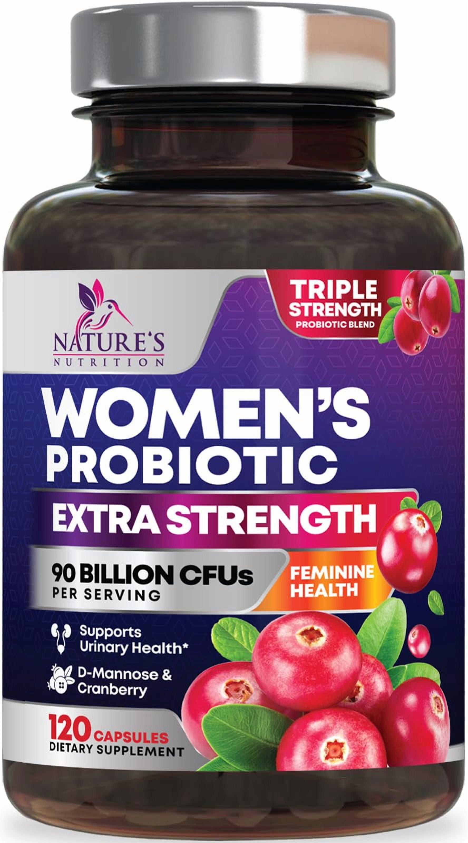 Women's Probiotics w/ Prebiotics, 90B CFU, 16 Strains and D-Mannose ...