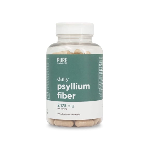 Pure for Men Stay Ready Fiber Supplement, Psyllium Husk, Chia, Flaxseed ...