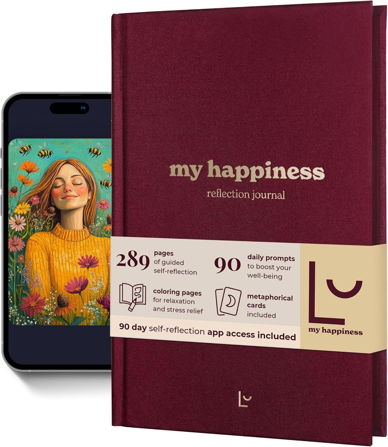 Daily Reflection Journal for Women with Prompts, Metaphorical Cards ...