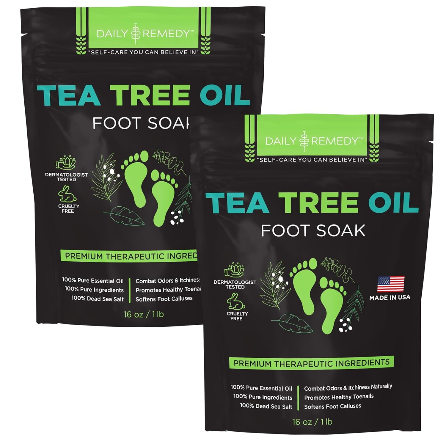 Daily Remedy Tea Tree Oil Foot Soak - Tea Tree Oil Foot Soak with Epsom ...