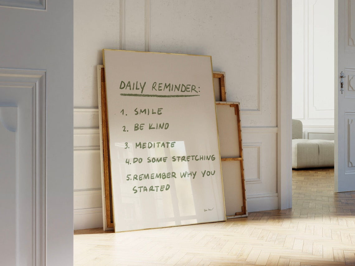 Daily Reminder Digital Print, Motivational Modern Art, Office Decor ...