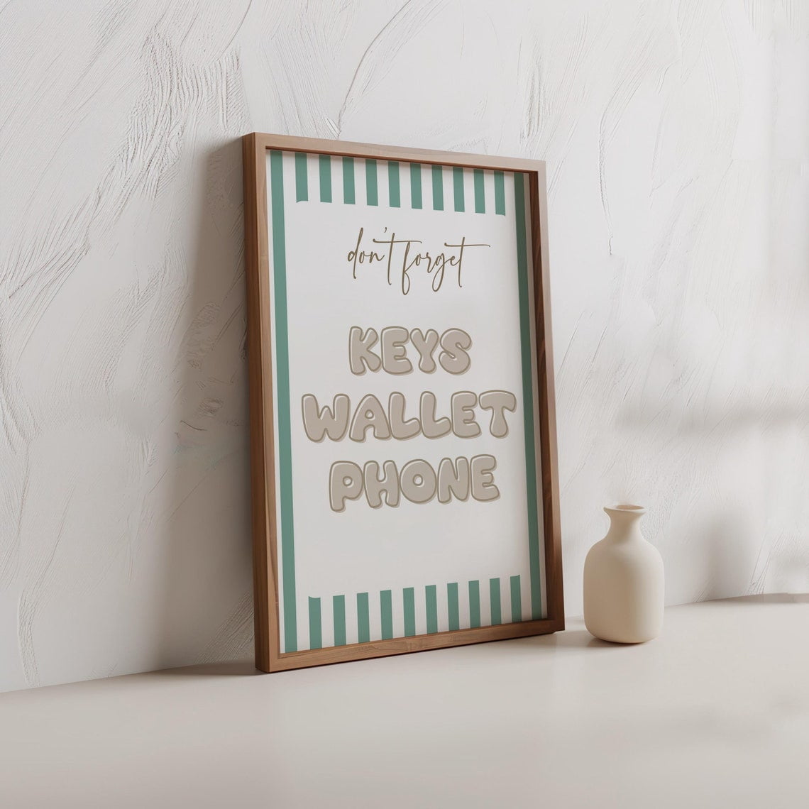 Daily Reminder Wall Art, Don'T Forget Your Keys Wallet Phone, Modern ...