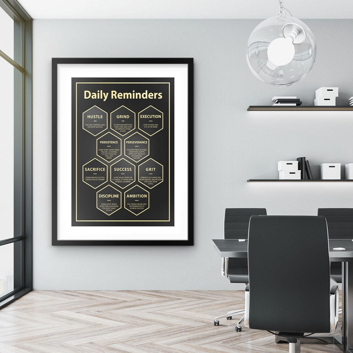Daily Reminders Motivational Office Poster, Unframed Paper Poster ...