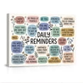 Daily Reminders Positive Affirmations Self-Love Inspiring Canvas ...