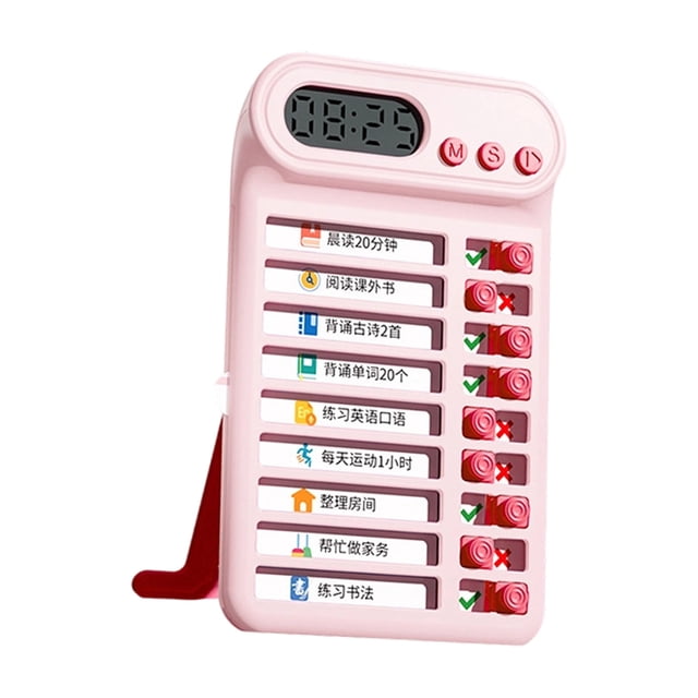 Daily Routine Chart Plastic Visual Schedule Board For Kids Toddler Time ...