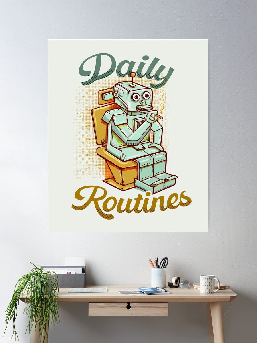 Daily Routines Of An Ordinary Day Poster Wall Art, Modern Wall Decor ...