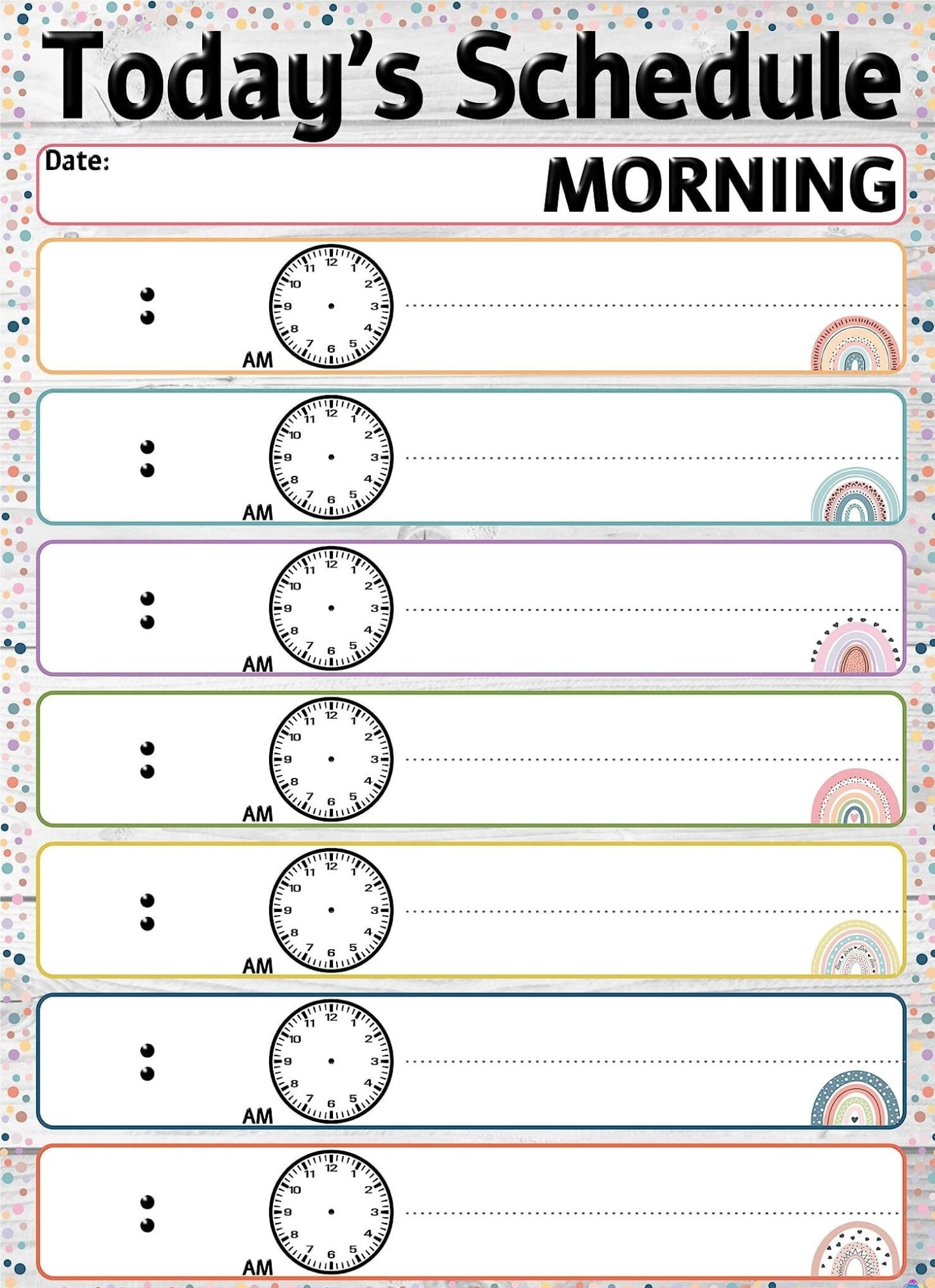 Daily Schedule Charts Classroom Posters and Decorations, Back to School ...