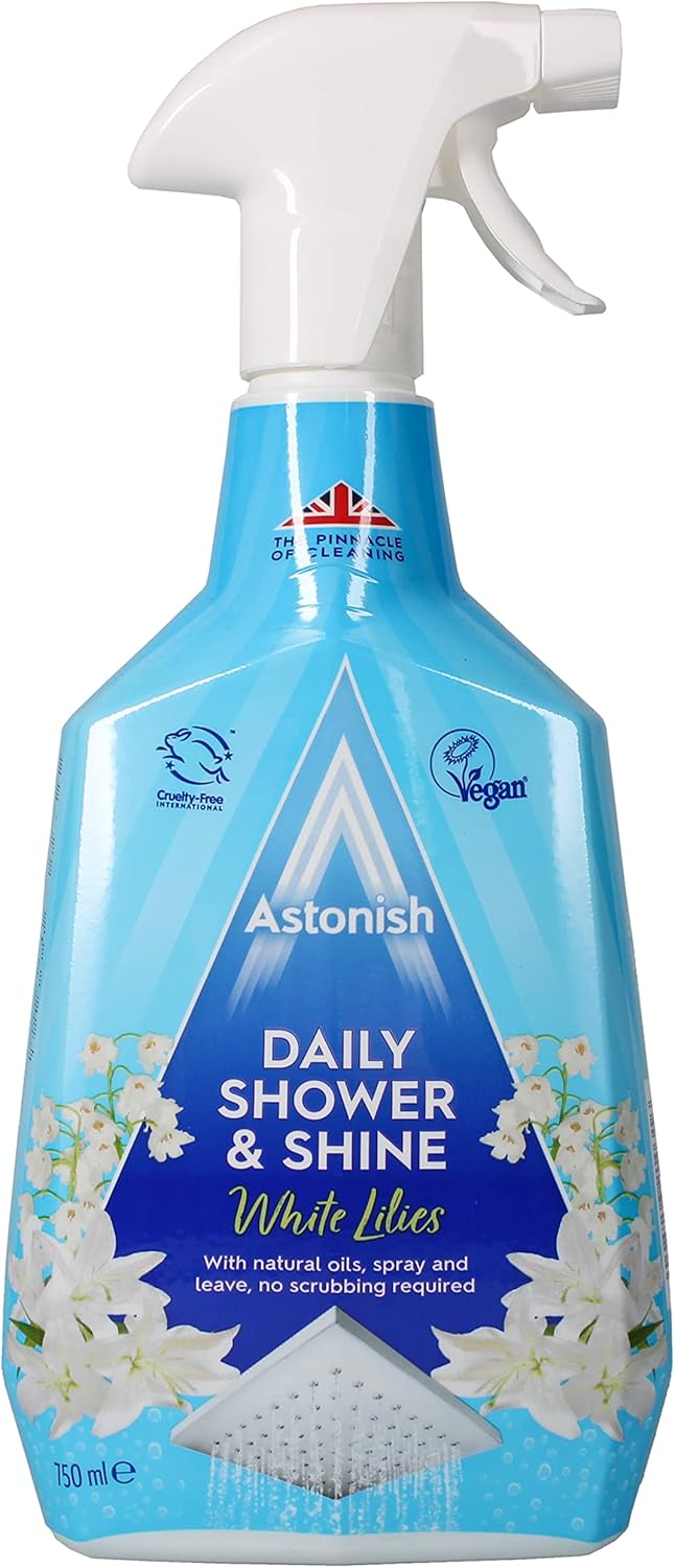 Daily Shower Shine White Lilies Cleaning Spray - No Scrub After Shower ...