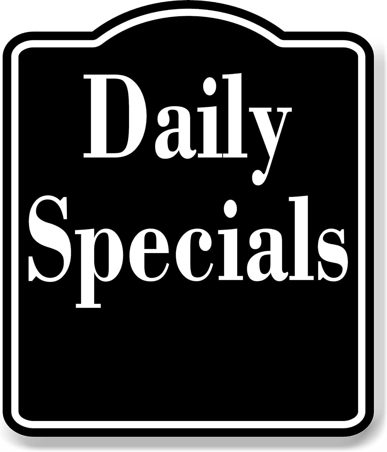 Daily Specials Elegant BLACK Aluminum Composite Sign, 8.5"x10 ...