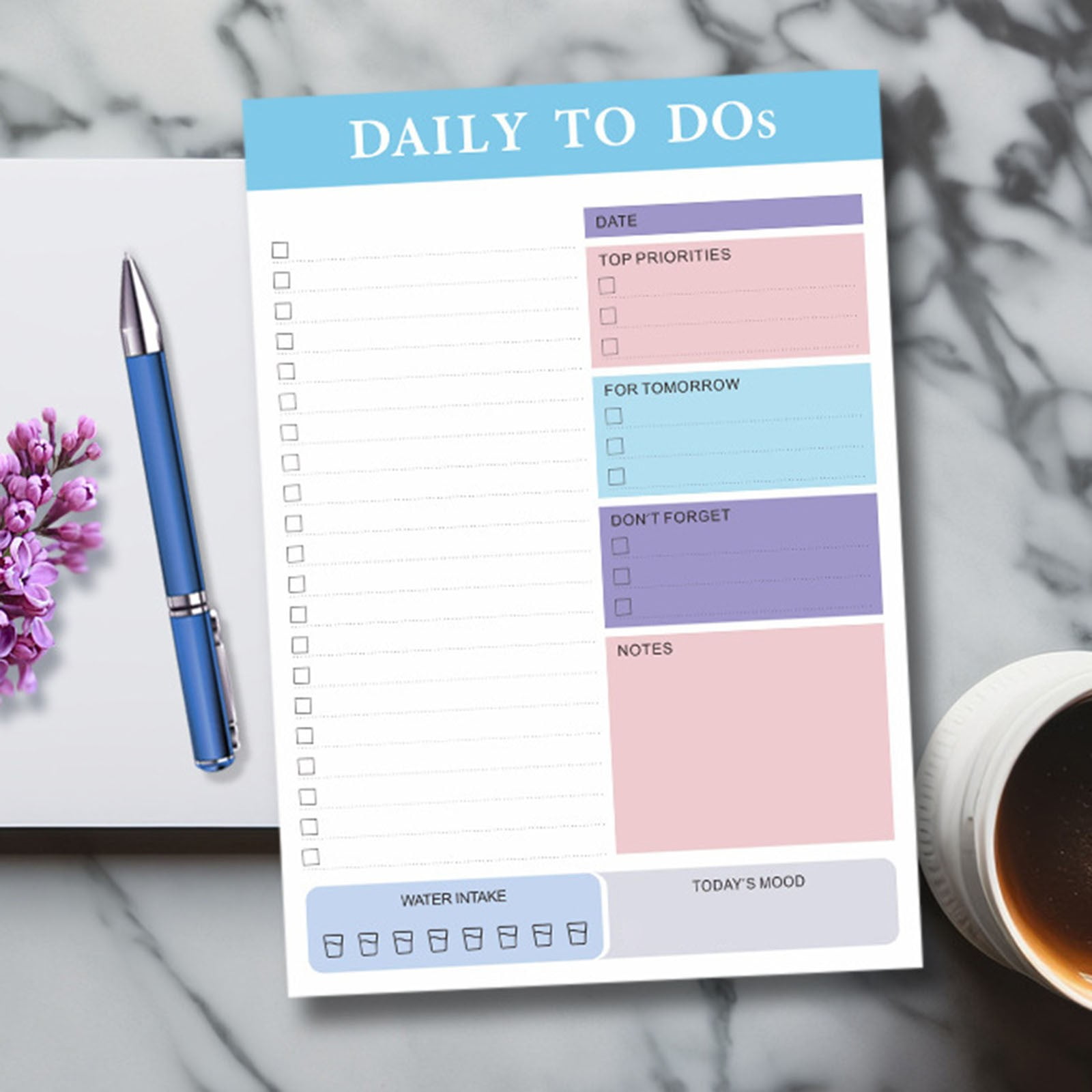 Daily Task Notebook with 52 Sheets, 6 x 8 Inch To Do Planner for Work ...