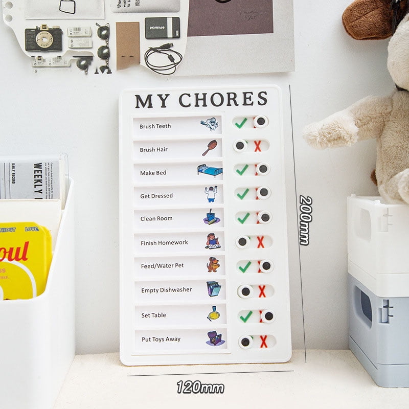 Daily Task Planning Board Students Self-discipline Punch Card Device Detachable Chores Checklist ...