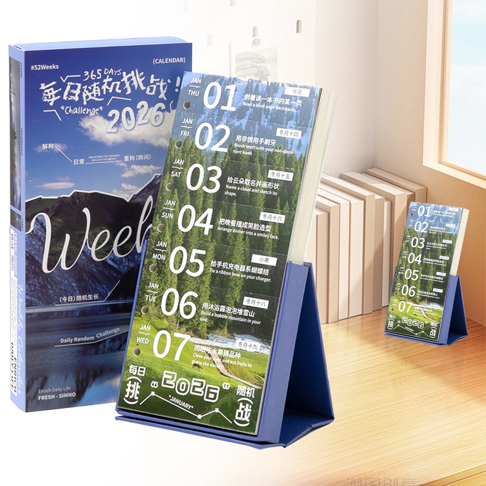 Daily Tear Off Calendar,2026 Tear-Off Weekly Calendar,Daily Random ...